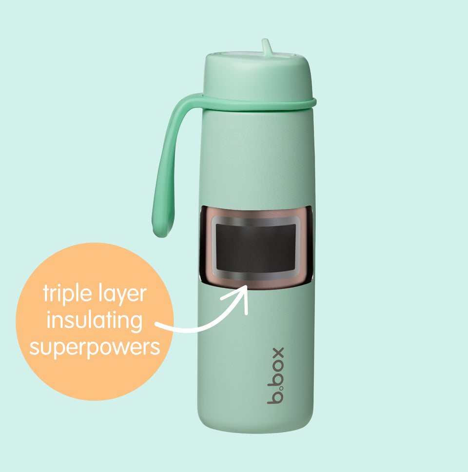 bbox for kids | 690ml Insulated Flip Top Bottle - pink paradise | b.box AU