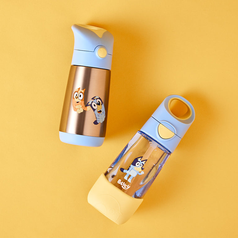 Bluey x b.box Tritan™ Drink Bottle 450ml Blue Straw Bottle | b.box AU
