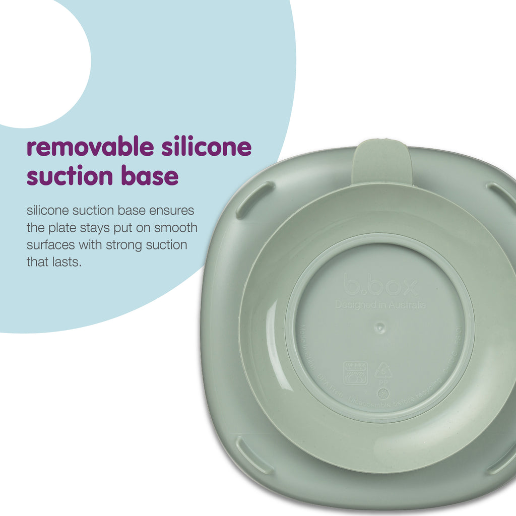 2 in 1 Suction Plate – Sage – b.box AU